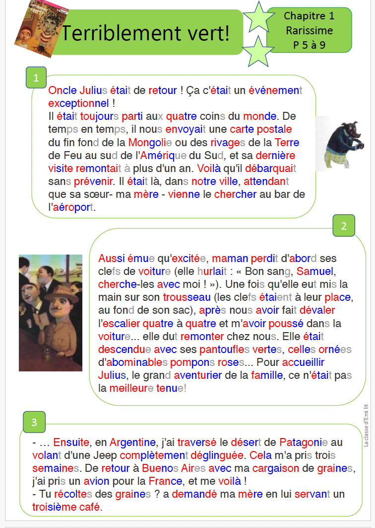 Terriblement vert lecture suivie CE2 - Enseignante en cycle 2 (et 3 maintenant!!!)et passionnée